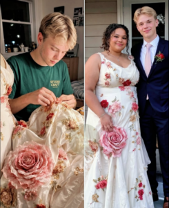 Best Friend Secretly Sews Prom Dress With Hidden Message for Grieving ...