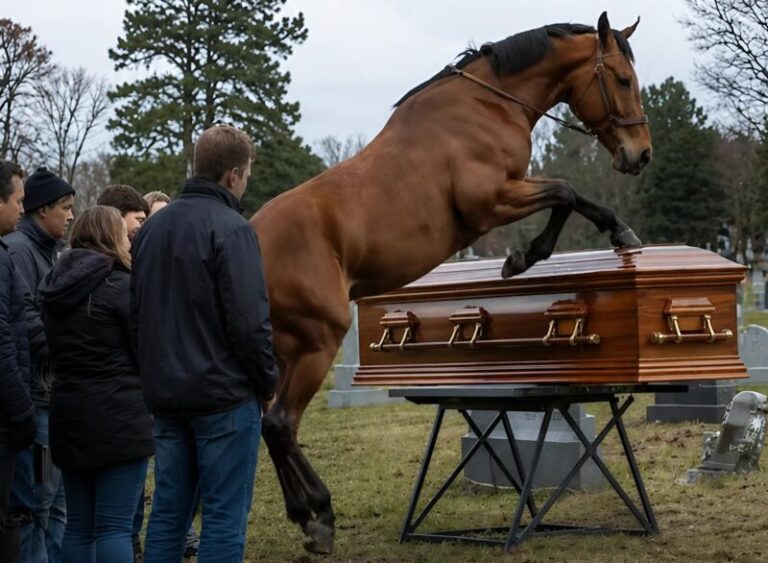 During the funeral of a 60-year-old farmer, his loyal horse burst into ...
