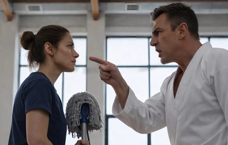 A black belt karateka shouted at a simple cleaner and tried to ...