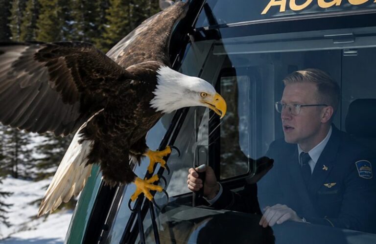 A giant eagle suddenly attacked a train high in the mountains, landed ...